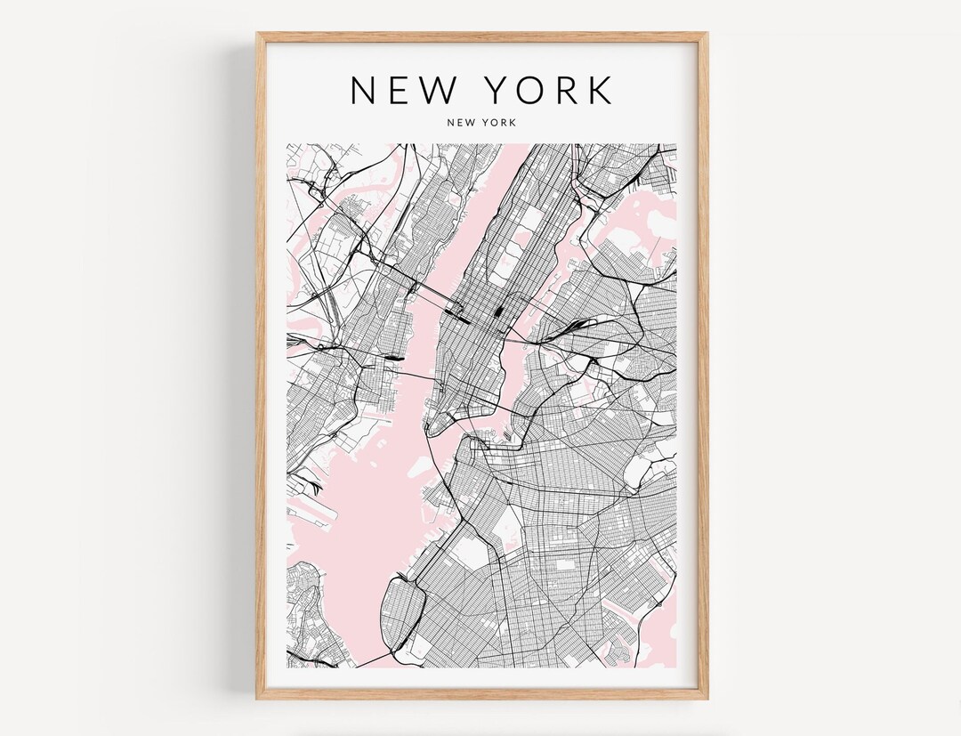 New York City Map Print, New York City Poster, New York City Gift ...