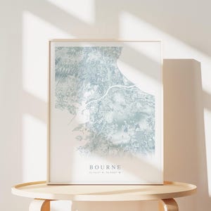 Bourne Map Print, Cape Cod Map Poster, Bourne Gift, Massachusetts Map ...