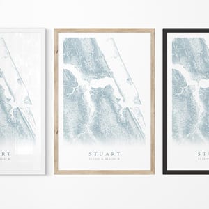 Stuart Florida Map Print, Map of Stuart, Florida Beach Home Gift ...