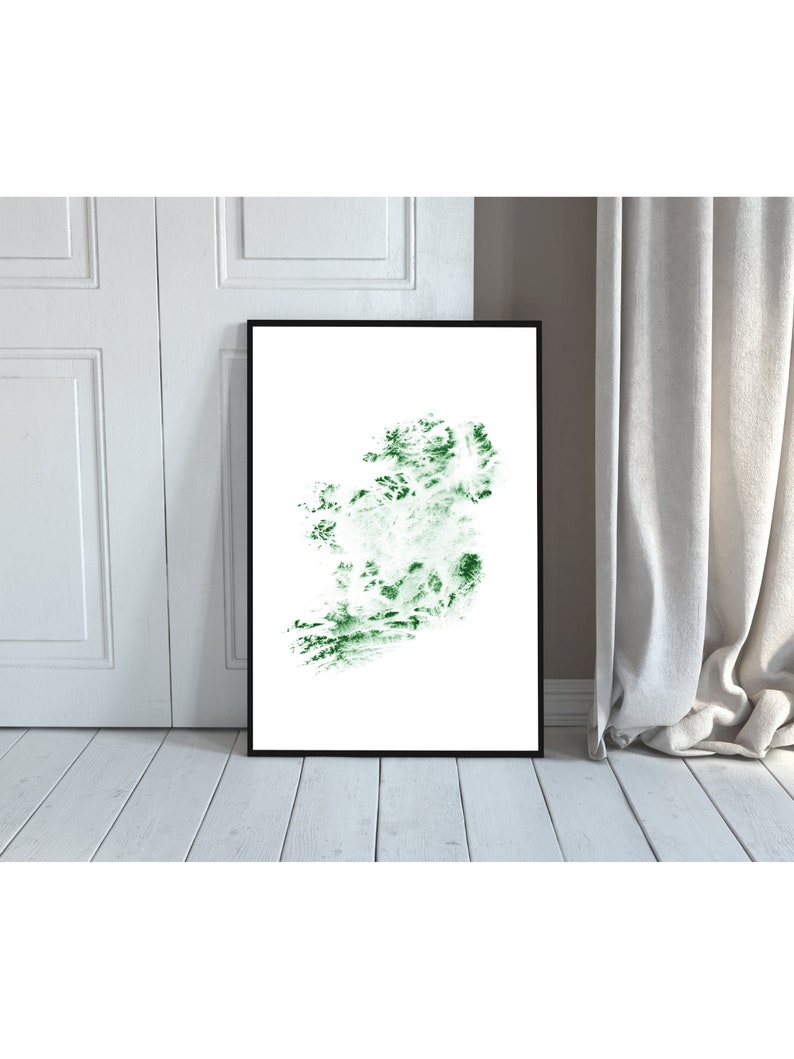 Ireland Map Print | Green Ireland Poster | Ireland Gift | Dublin ...
