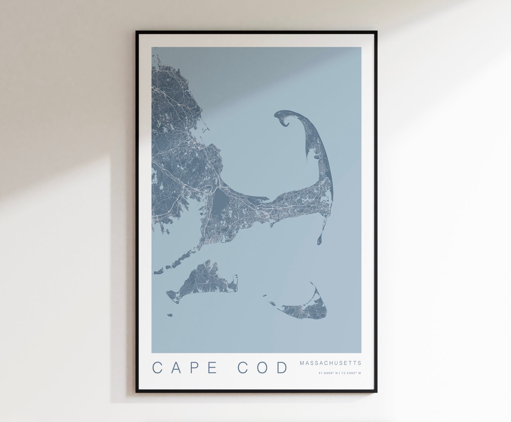 Cape Cod Map Print, Cape Cod Poster, Nantucket Map Print, Martha's ...