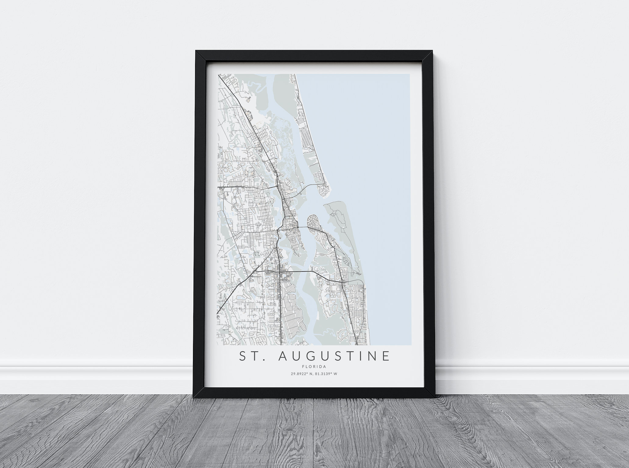 St Augustine Florida Map Print, Map of St Augustine, St Augustine ...