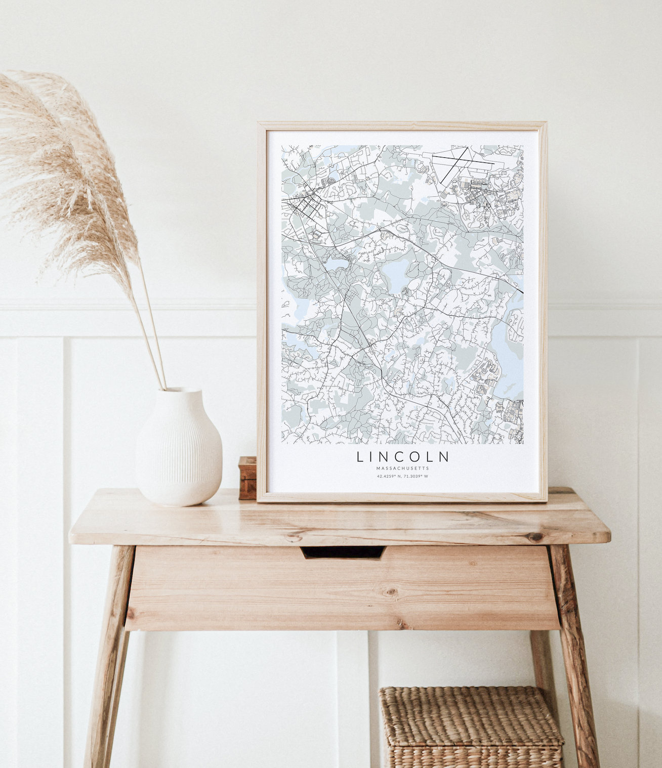 Lincoln Massachusetts Map Print, Map of Lincoln MA, Lincoln Poster ...