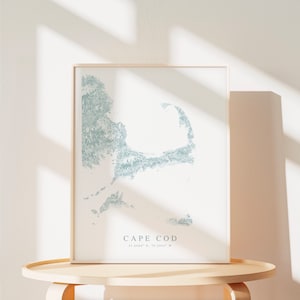 Cape Cod Map Print, Cape Cod Poster Poster, Nantucket Map, Martha's ...