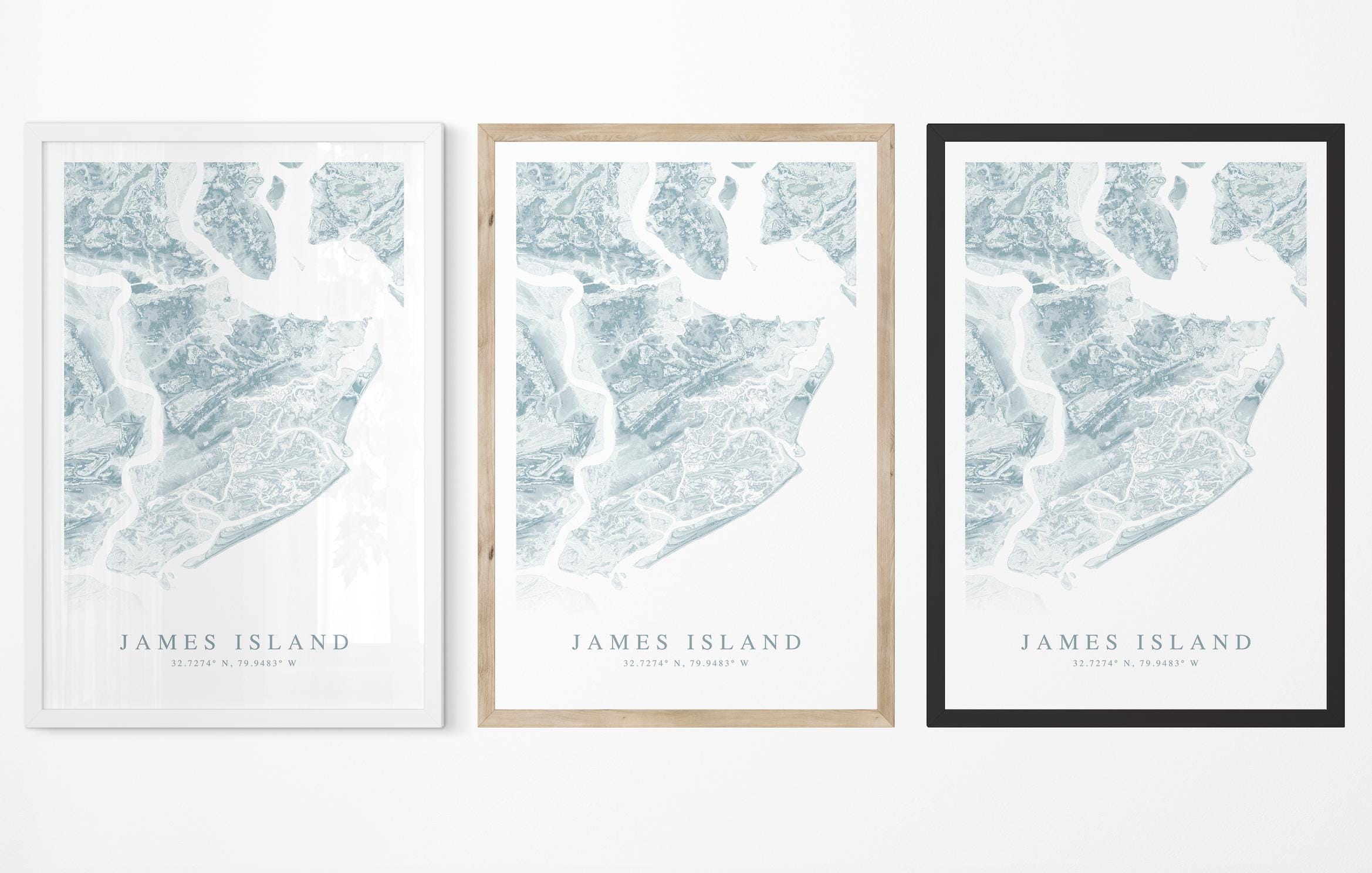 James Island Map Print, Map of James Island South Carolina, James ...