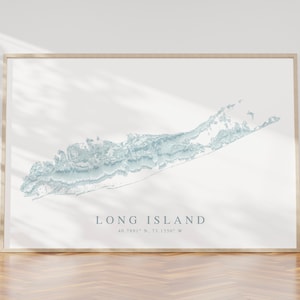 Long Island Map Print, Long Island Gift Map, Long Island Poster, Long ...