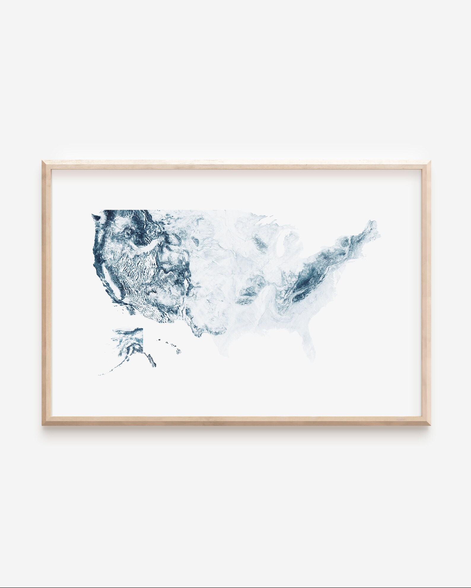 United States Map Print, USA Poster, United States Poster, USA Stylized ...