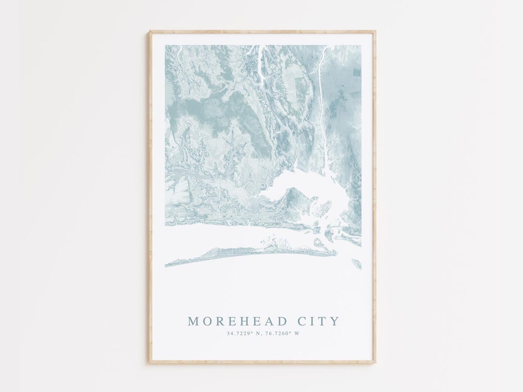 Morehead City North Carolina Map Print, Map of Morehead City, Morehead ...