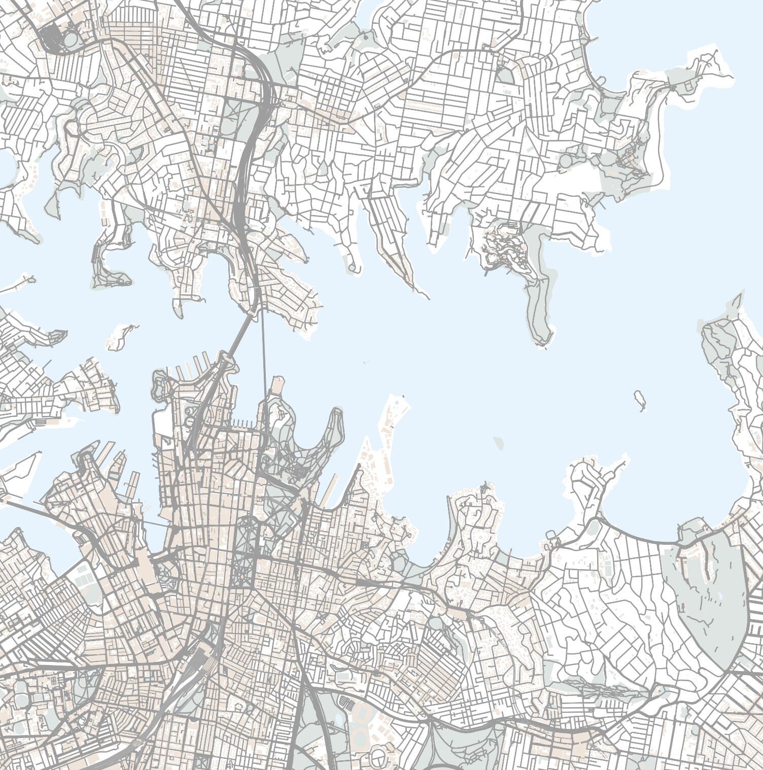 Sydney Map Print Poster, Sydney Australia Map Print, Australia Map ...
