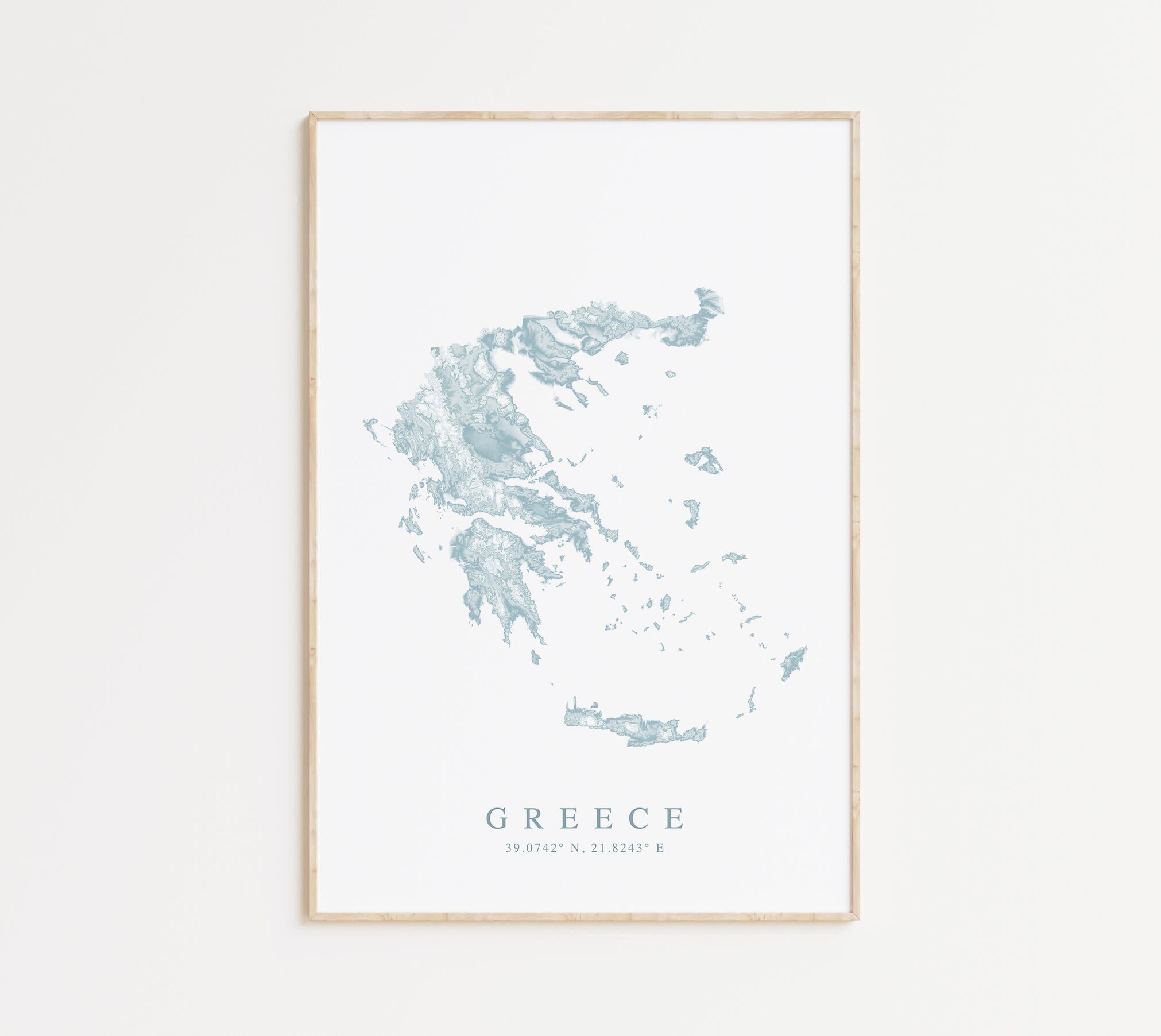 Greece Map Print, Map of Greece, Greece Gift, Greece Map Art, Athens ...
