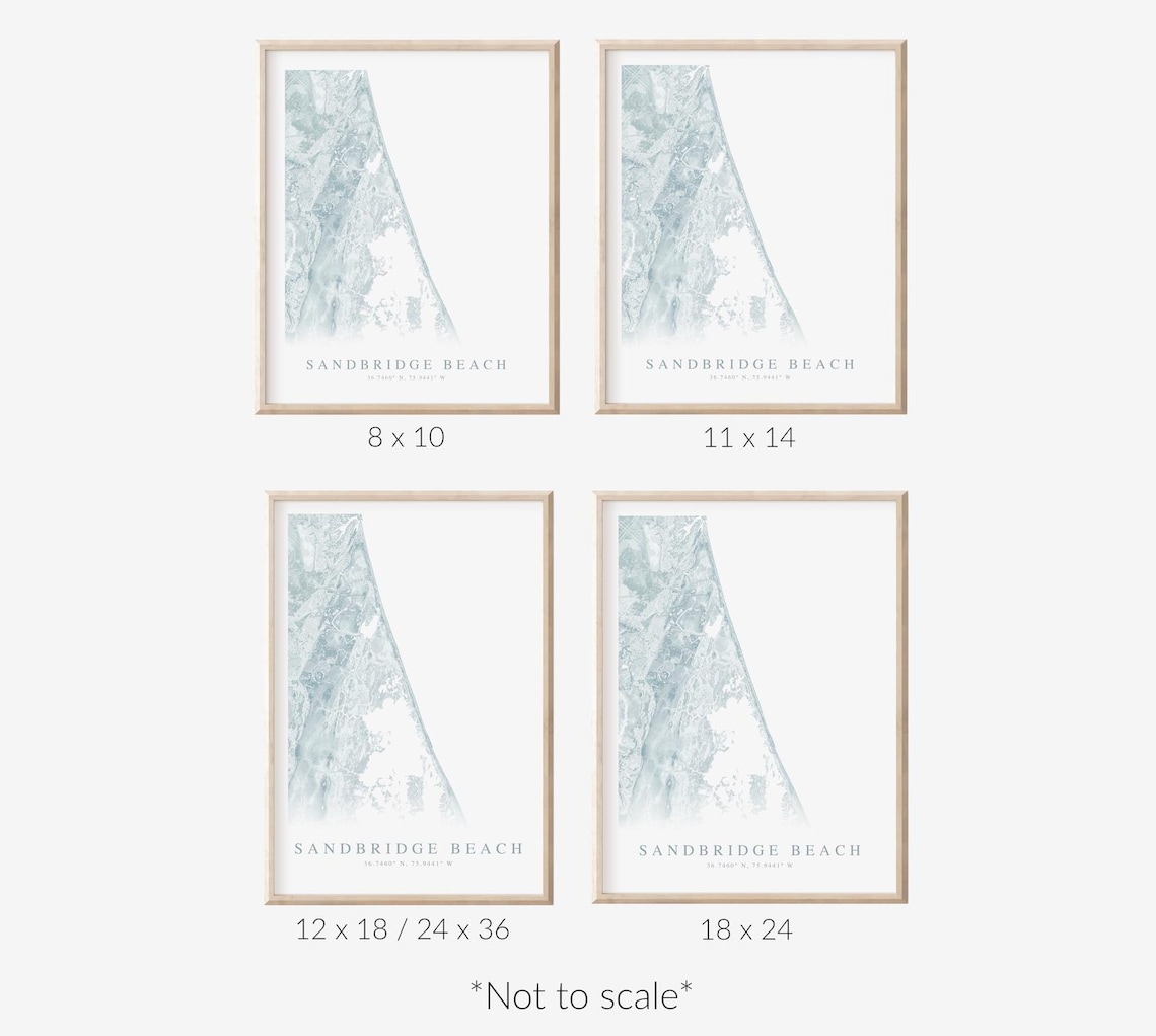 Sandbridge Beach Virginia Map Print, Map of Sandbridge Beach ...