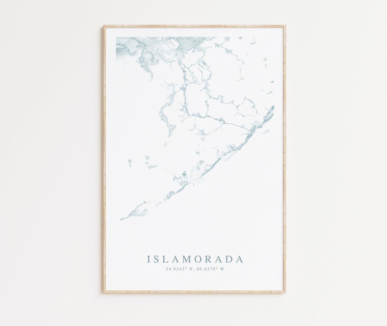 Islamorada Florida Map Print, Map of Islamorada, Florida Keys Map Print ...