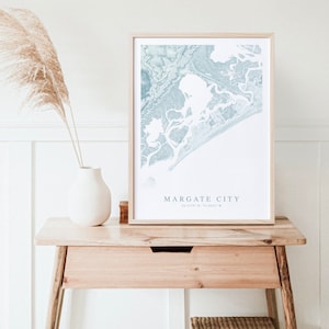 Margate City Jersey Map Print, Map of Margate City, Margate City Gift ...