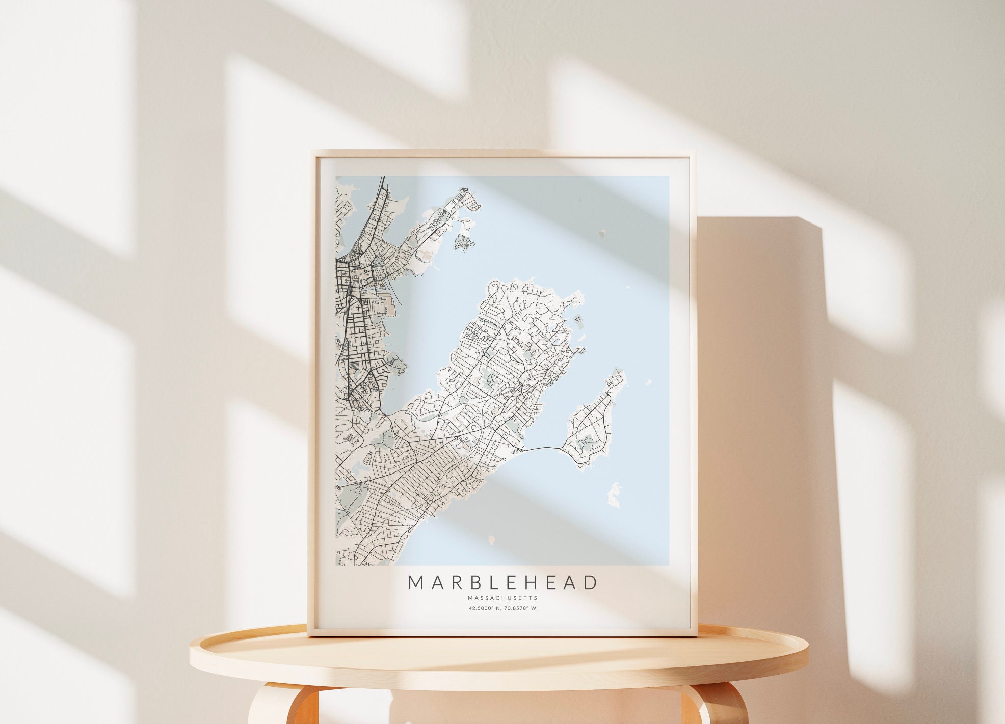 Marblehead Massachusetts Map Print, Map of Marblehead MA, Marblehead ...