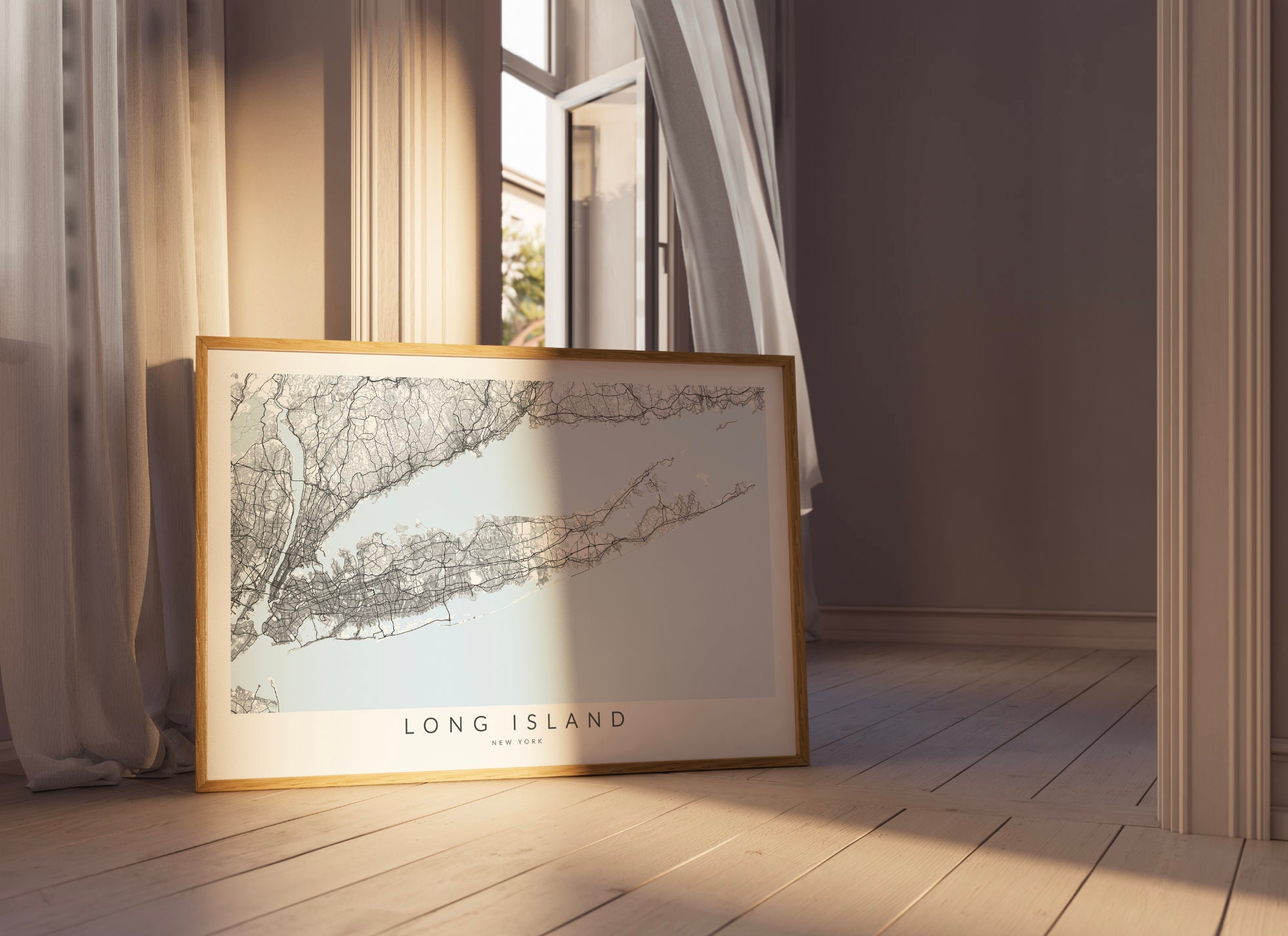 Long Island Map Print, New York Map Print, Long Island Poster, Long ...