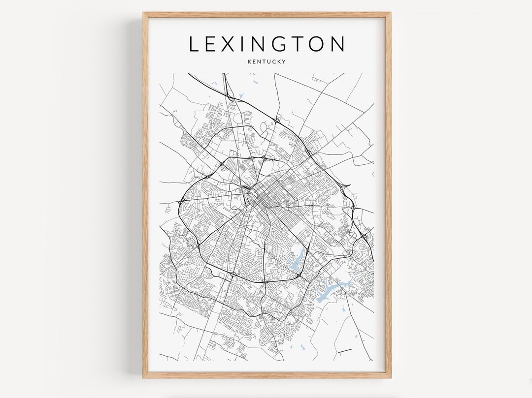 Lexington Kentucky Poster, Lexington Art, Minimalist Map, Kentucky ...