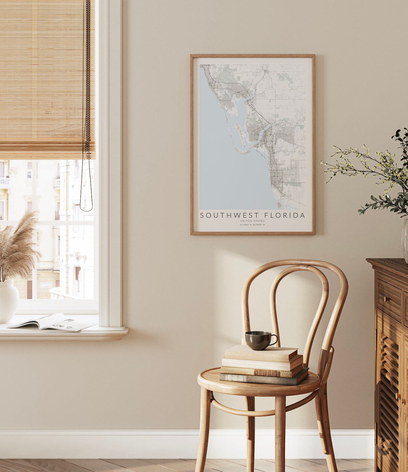 Southwest Florida Map Print, Map of Southwest Florida, Southwest ...