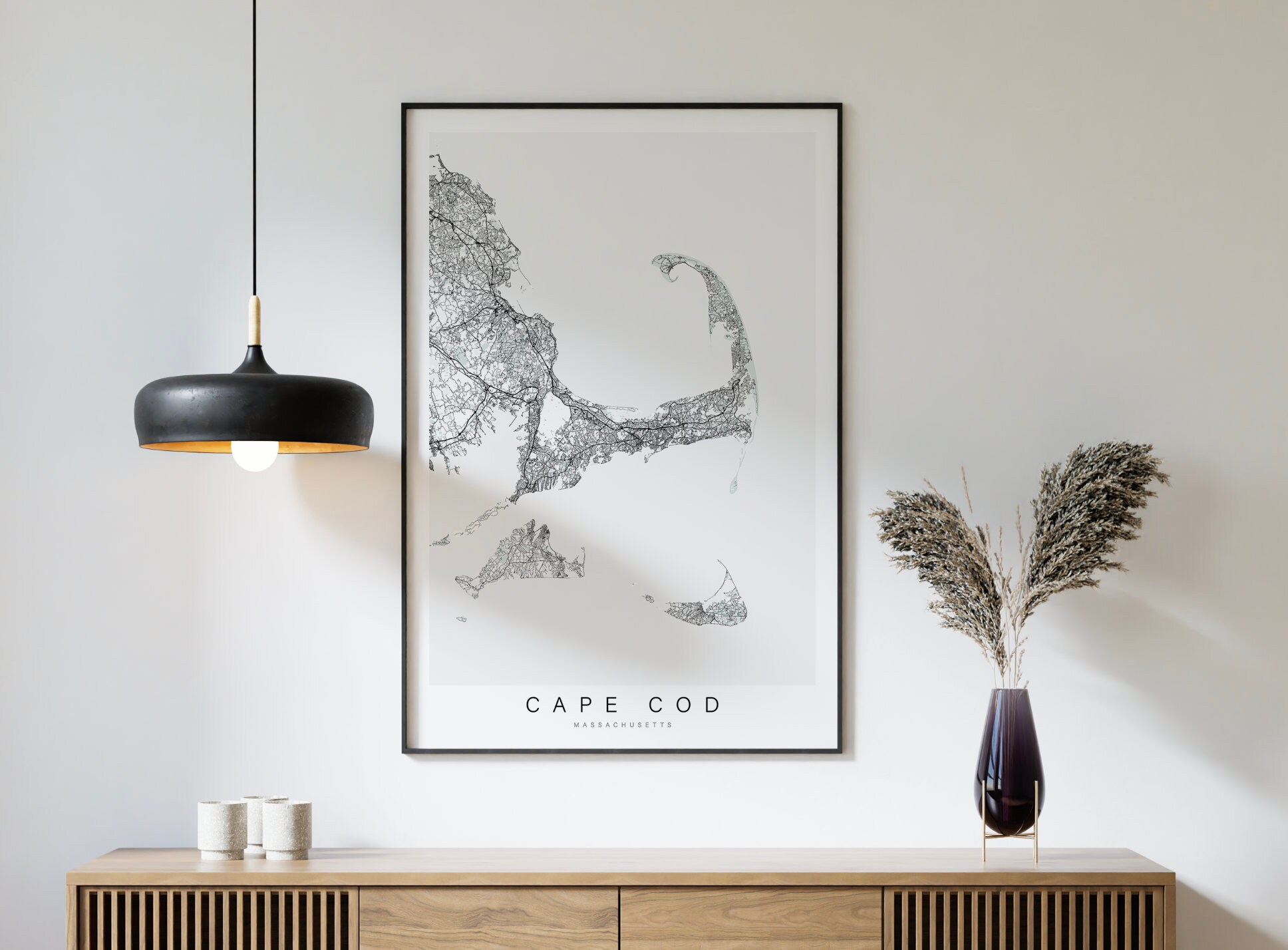 Cape Cod Map Print, Cape Cod Poster, Nantucket Map Print, Martha's ...