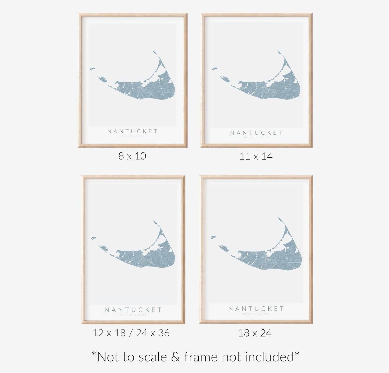 Nantucket Map Print Nantucket Poster Nantucket Gift - Etsy