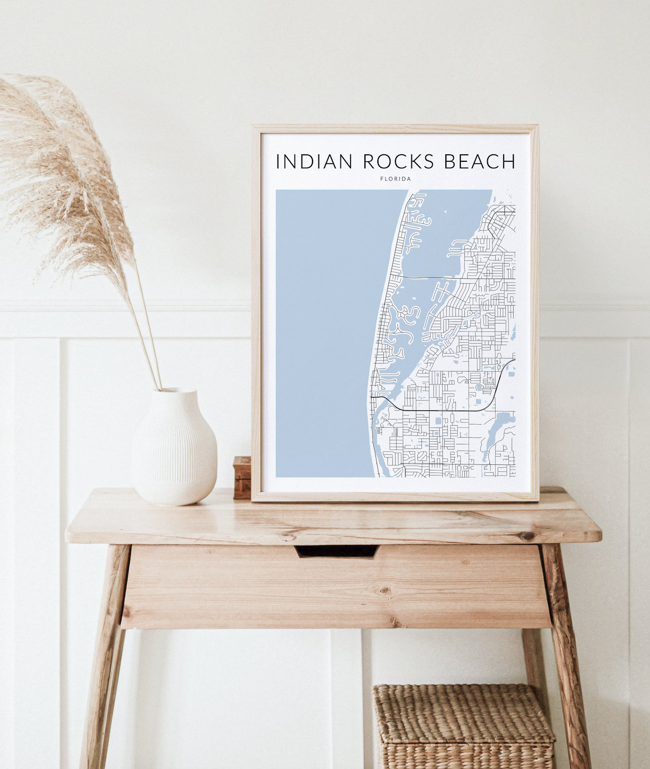 Indian Rocks Beach Map Print, Florida Map Print, Indian Rocks Beach ...
