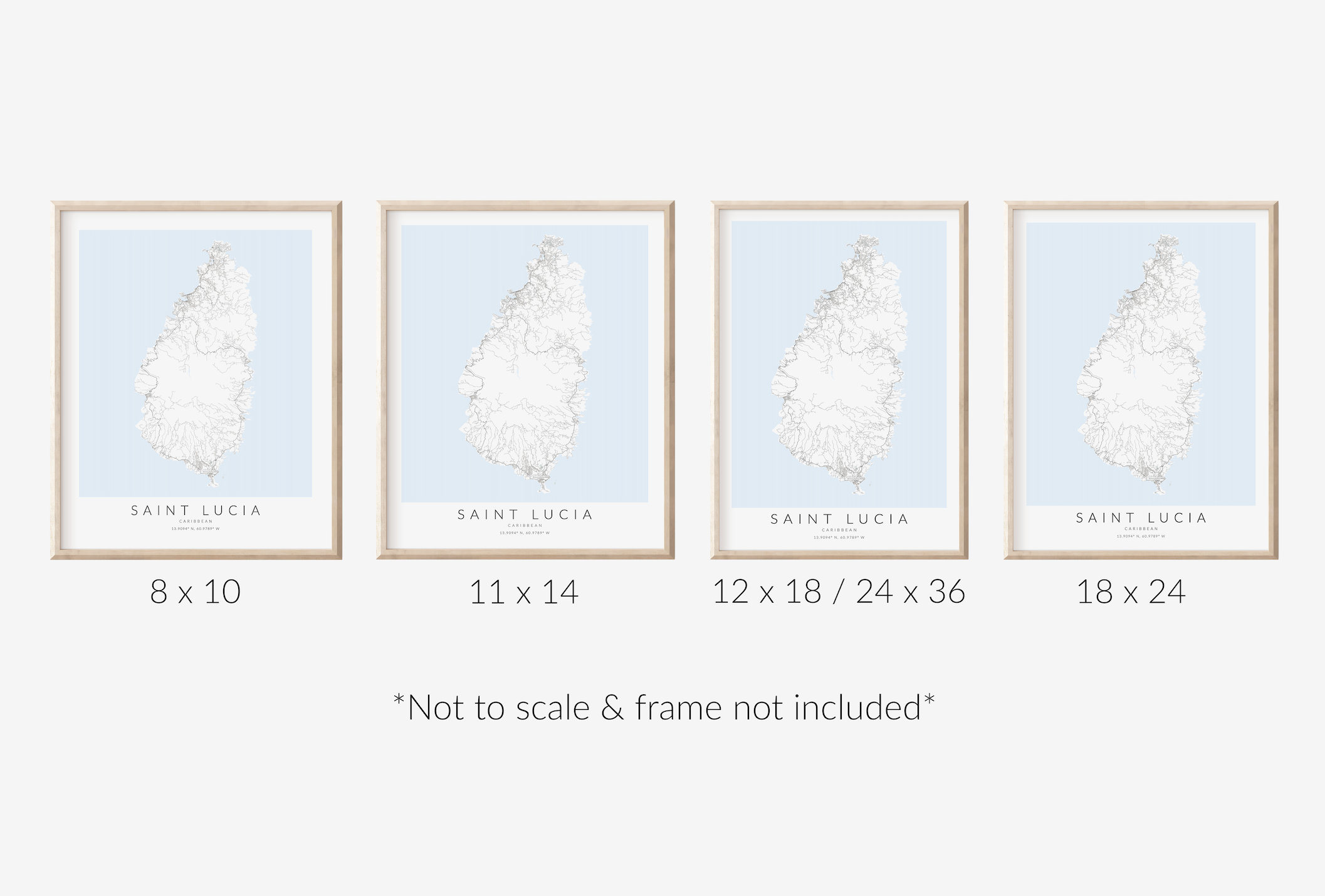 Saint Lucia Map Print, St Lucia Art, Saint Lucia Decor, Saint Lucia ...