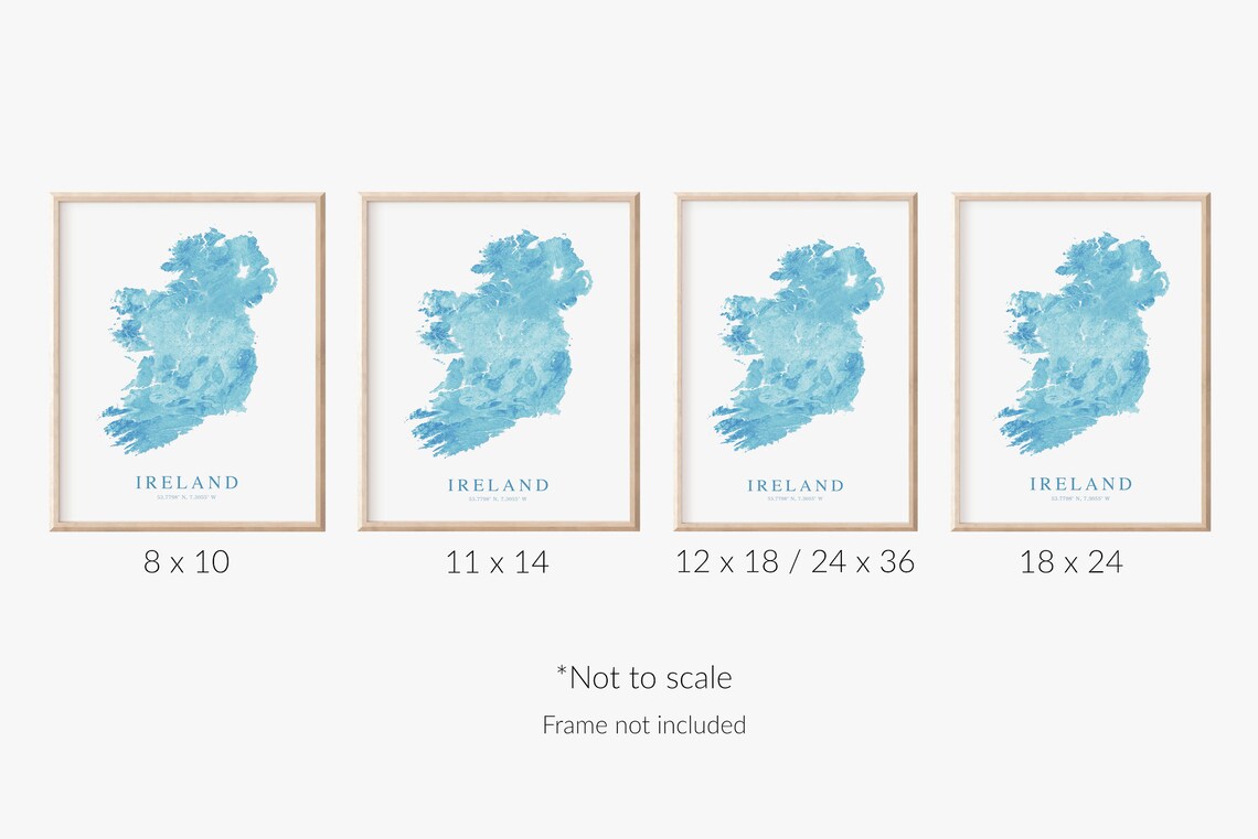 Ireland Map Print Map of Ireland Ireland Map Poster Ireland - Etsy