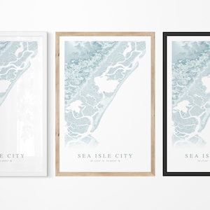 Sea Isle City Jersey Map Print, Map of Sea Isle City, Sea Isle City ...