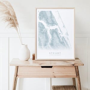 Stuart Florida Map Print, Map of Stuart, Florida Beach Home Gift ...