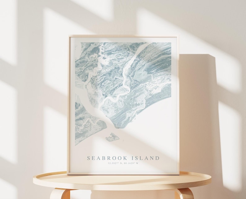Seabrook Island Map Print, Map of Seabrook Island, Seabrook Island Gift ...