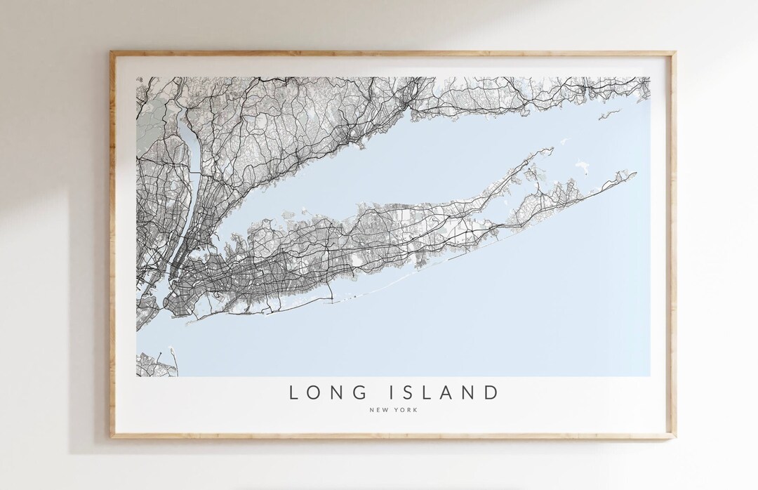 Long Island Map Print, New York Map Print, Long Island Poster, Long ...