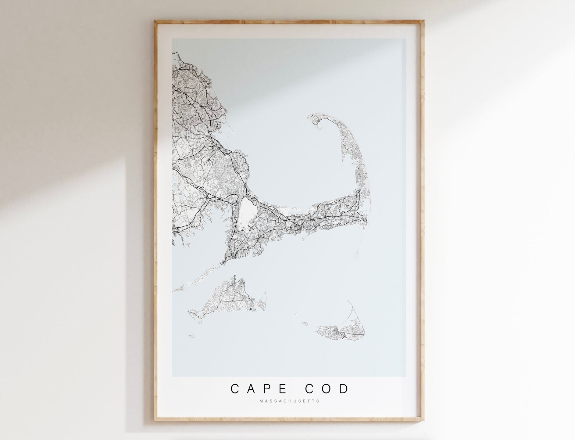 Cape Cod Map Print, Cape Cod Poster, Nantucket Map Print, Martha's ...