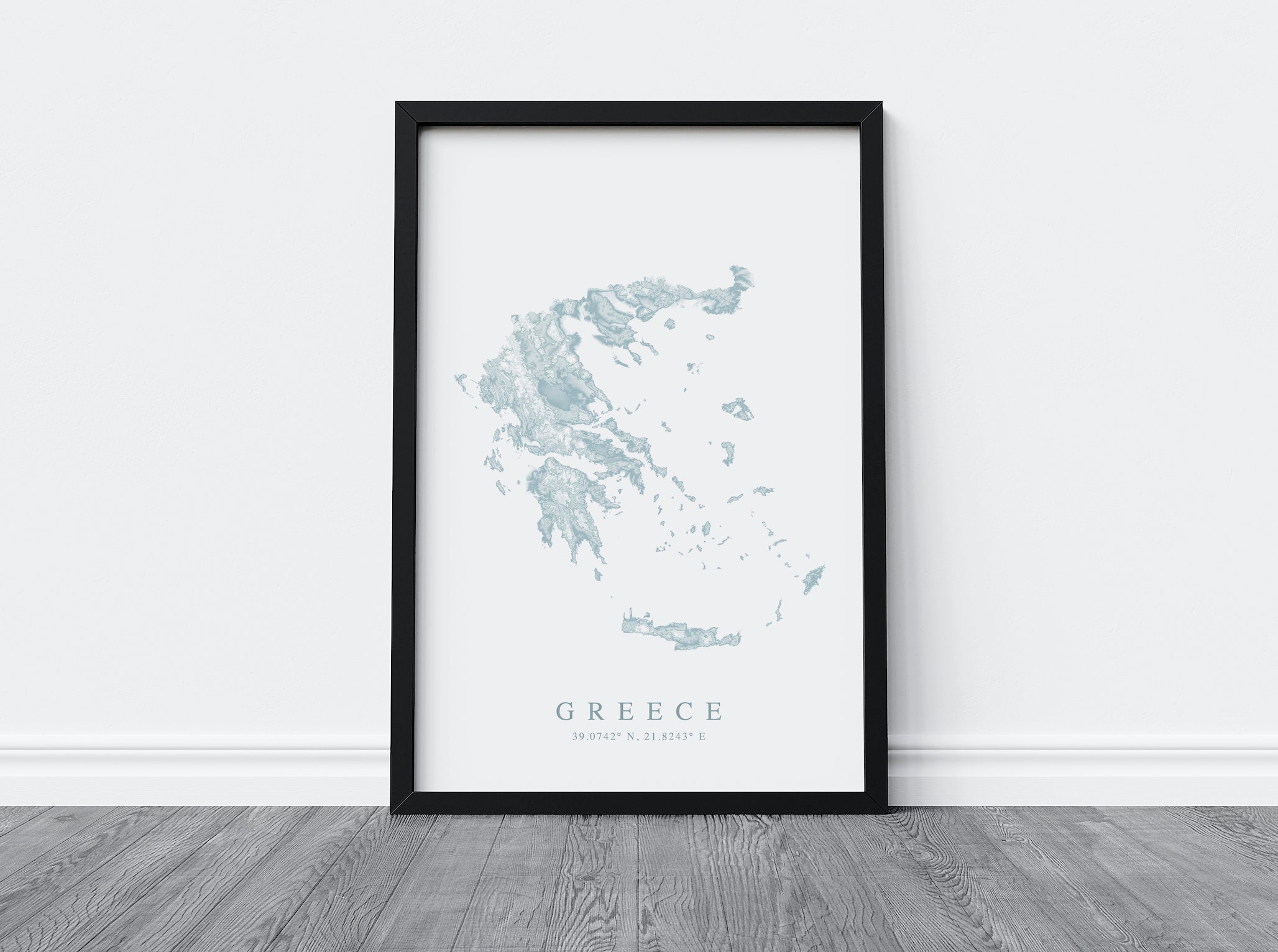 Greece Map Print, Map of Greece, Greece Gift, Greece Map Art, Athens ...