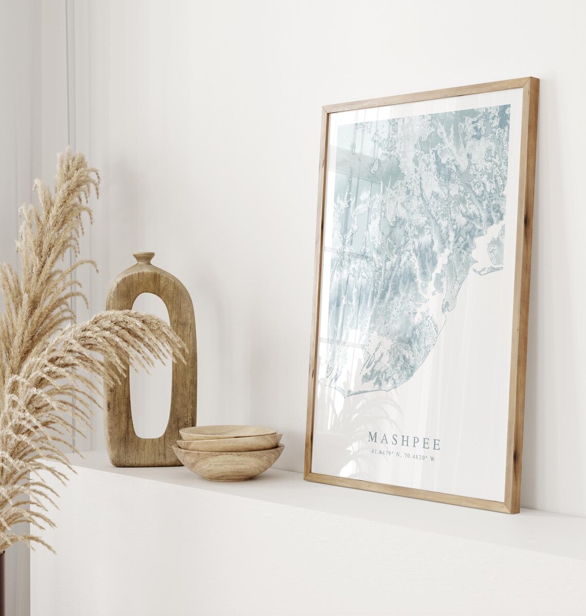 Mashpee Map Print, Cape Cod Map Poster, Mashpee Gift, Massachusetts Map ...