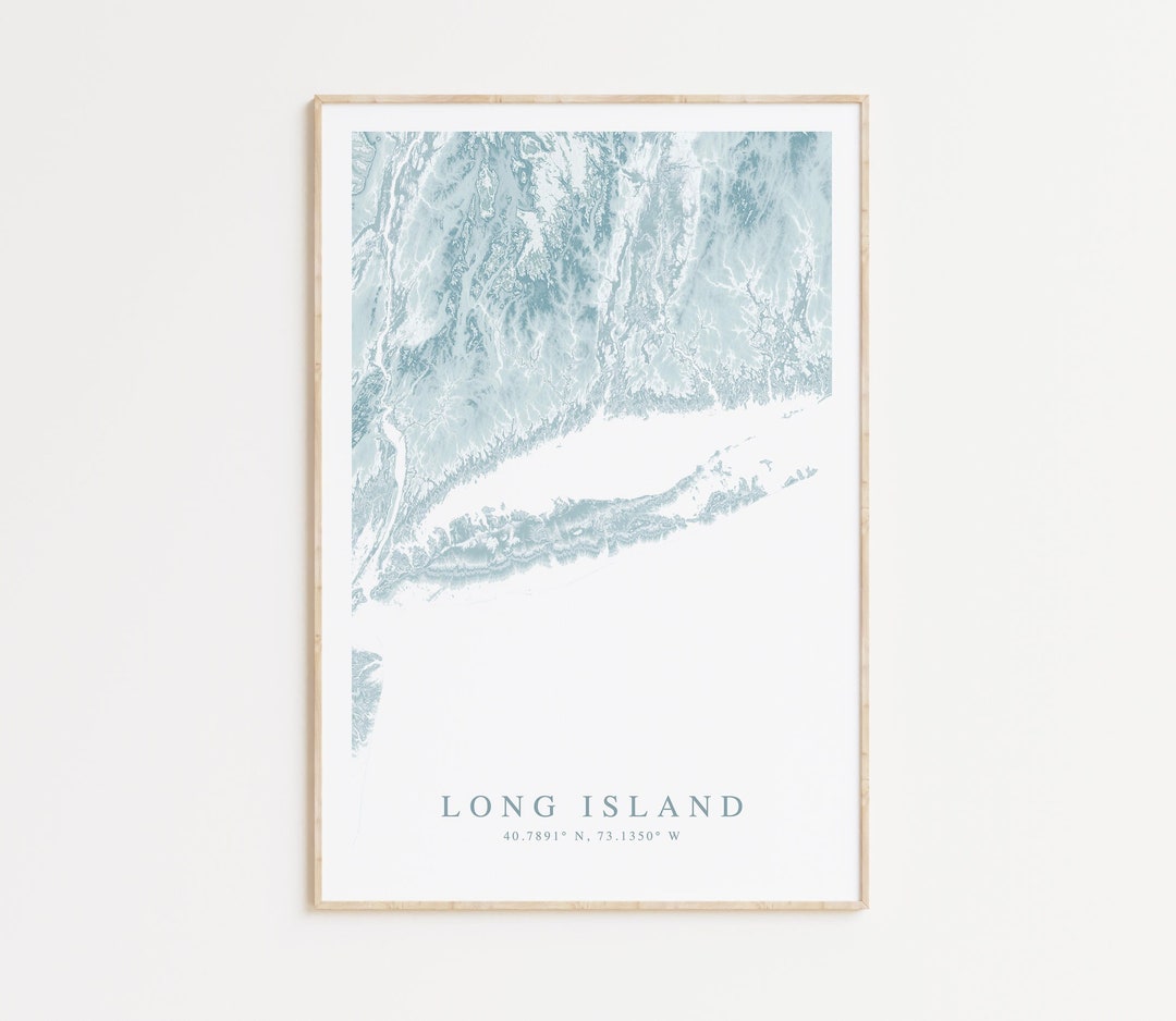 Long Island Map Print, Long Island Gift Map, Long Island Poster, Long ...