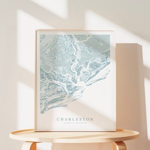 Charleston Map Print, Charleston South Carolina Poster, Charleston Gift ...