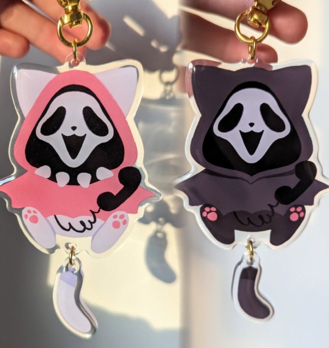 Ghostface Cat Keychain - Etsy