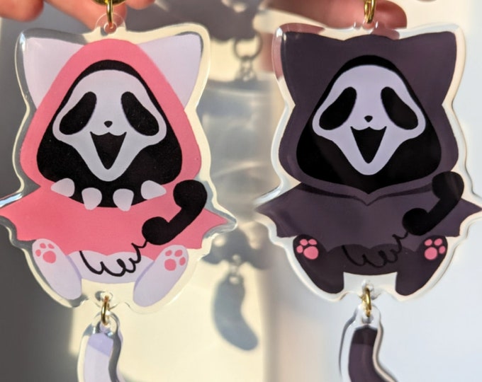 Ghostface Cat Keychain - Etsy