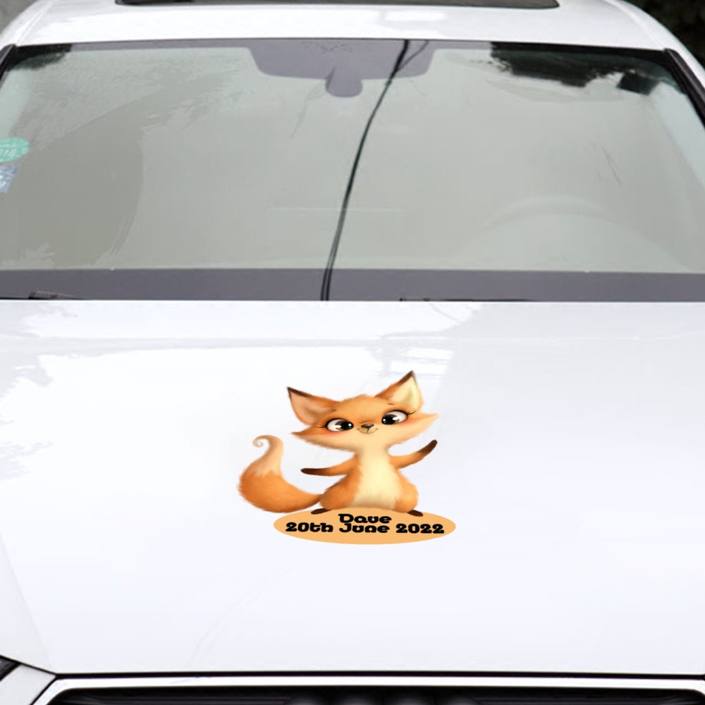 Personalised Baby Birth Announcement Car Decals Magnet Stickers Cute ...