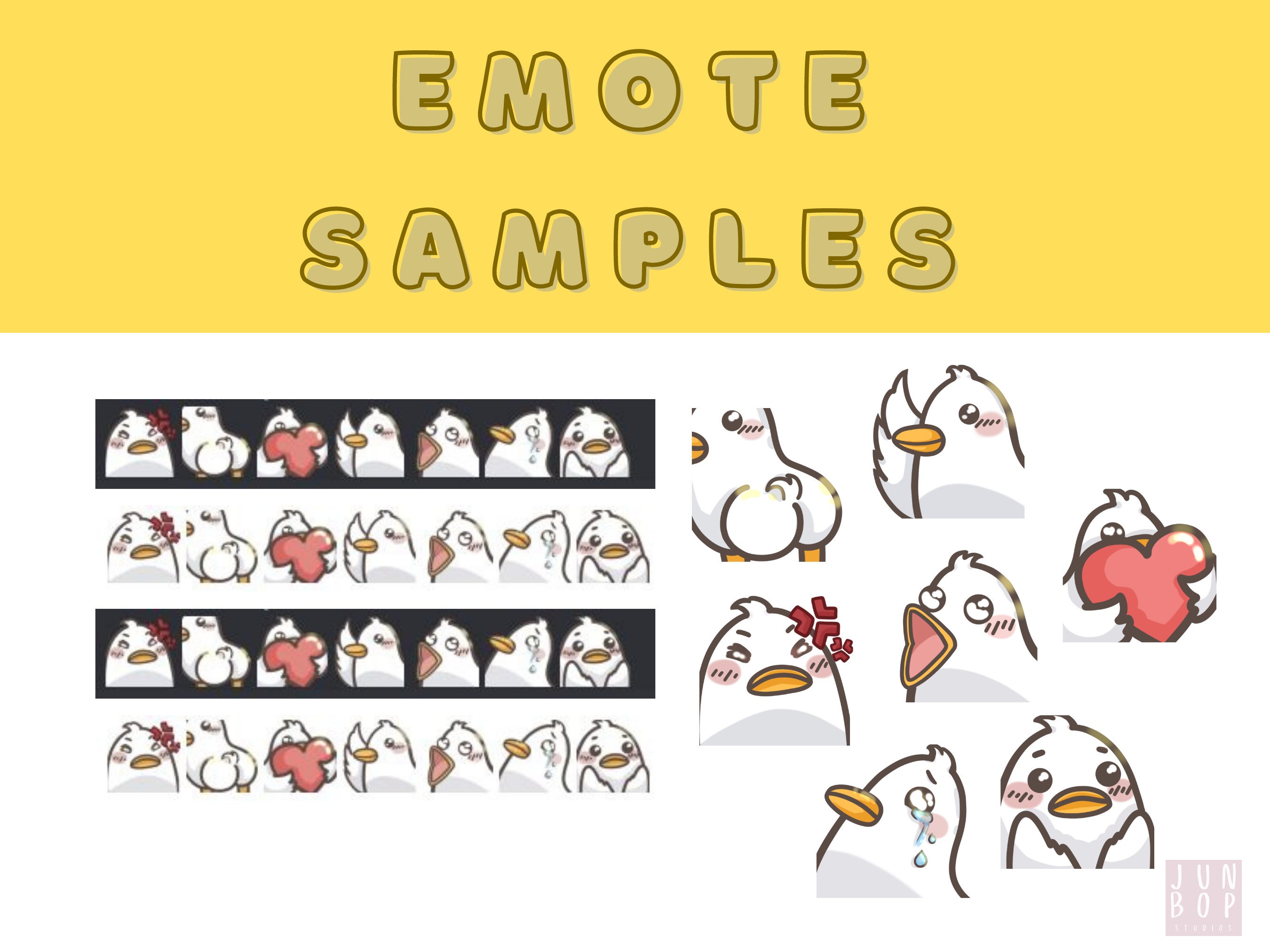 CUTE ADORABLE Twitch & Discord EMOTES Goose Ducky Emotes 7 - Etsy