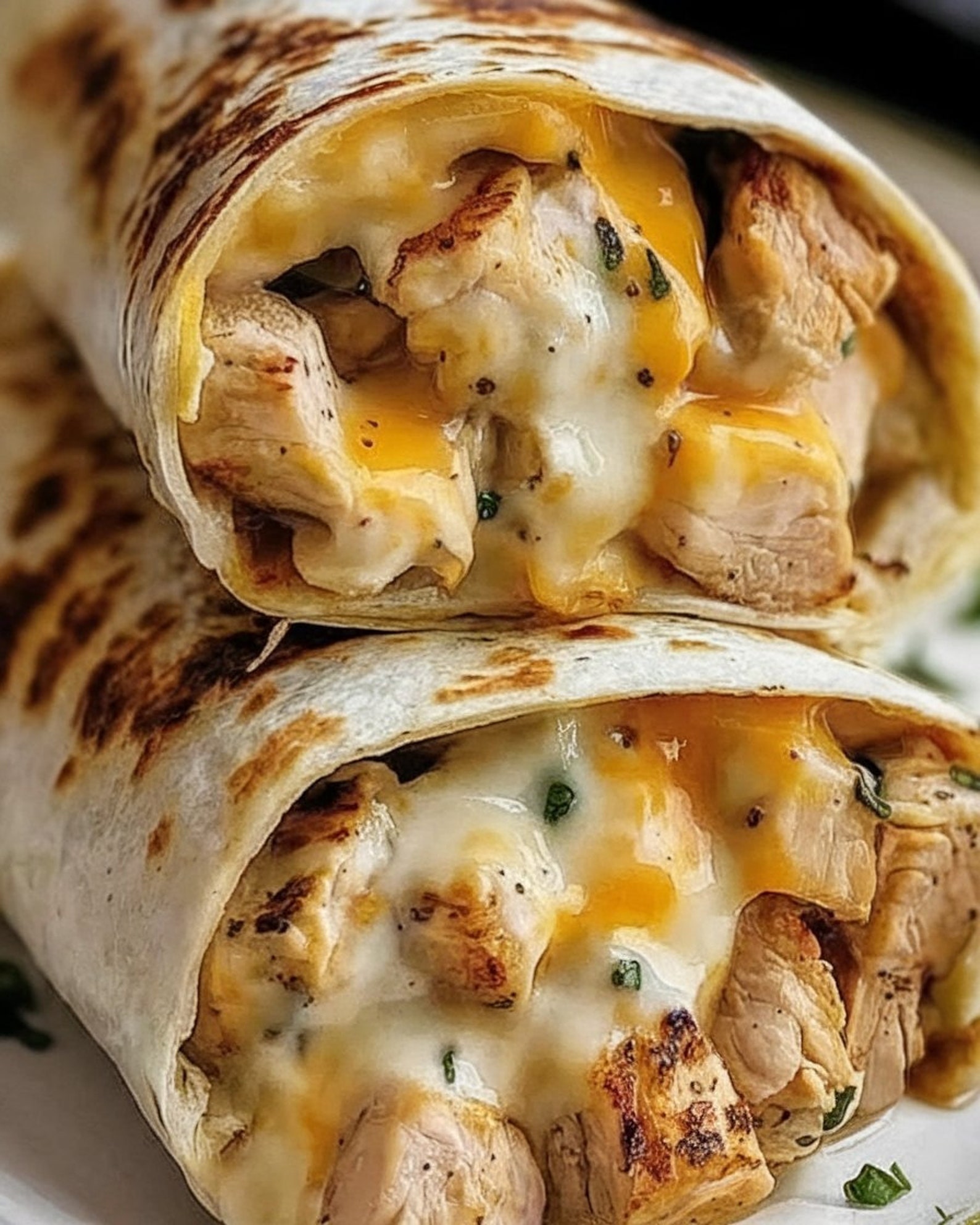 Best Recipe For Cheesy Garlic Chicken Wraps Recipe Savory Gooey And