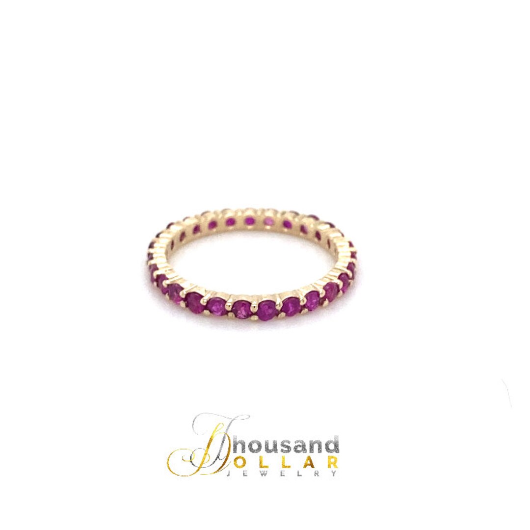 14K Full Eternity Ring Yellow Gold Ruby 14K Ruby Eternity Ring Yellow ...