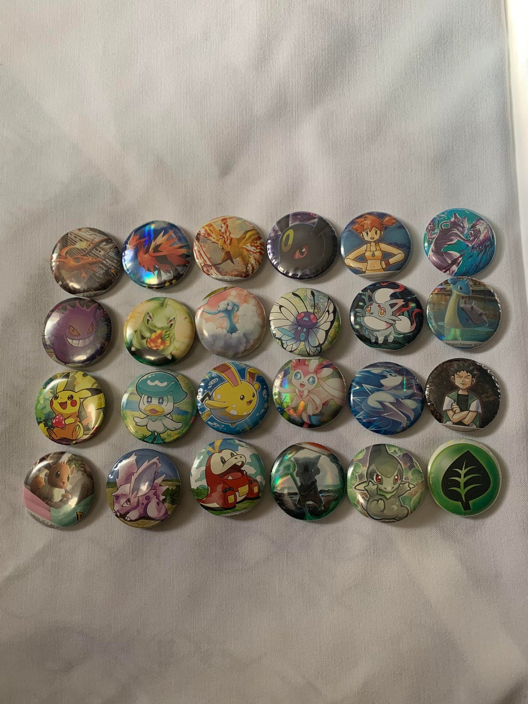 Pokemon Buttons Made From Authentic Pokemon Cards. Set of 5 - Etsy