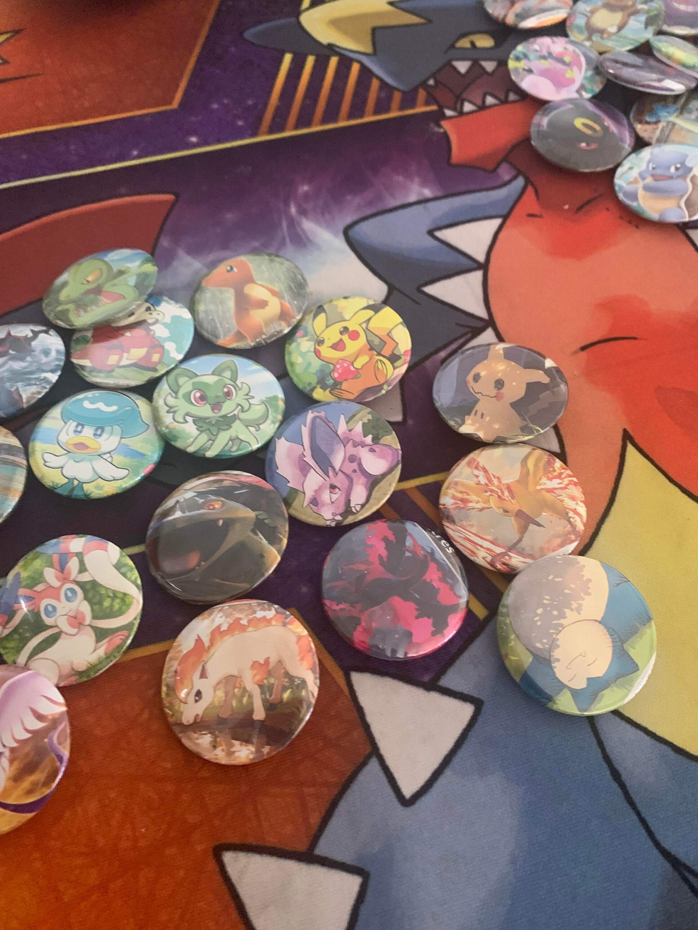 Pokemon Buttons Made From Authentic Pokemon Cards. Set of 5 - Etsy