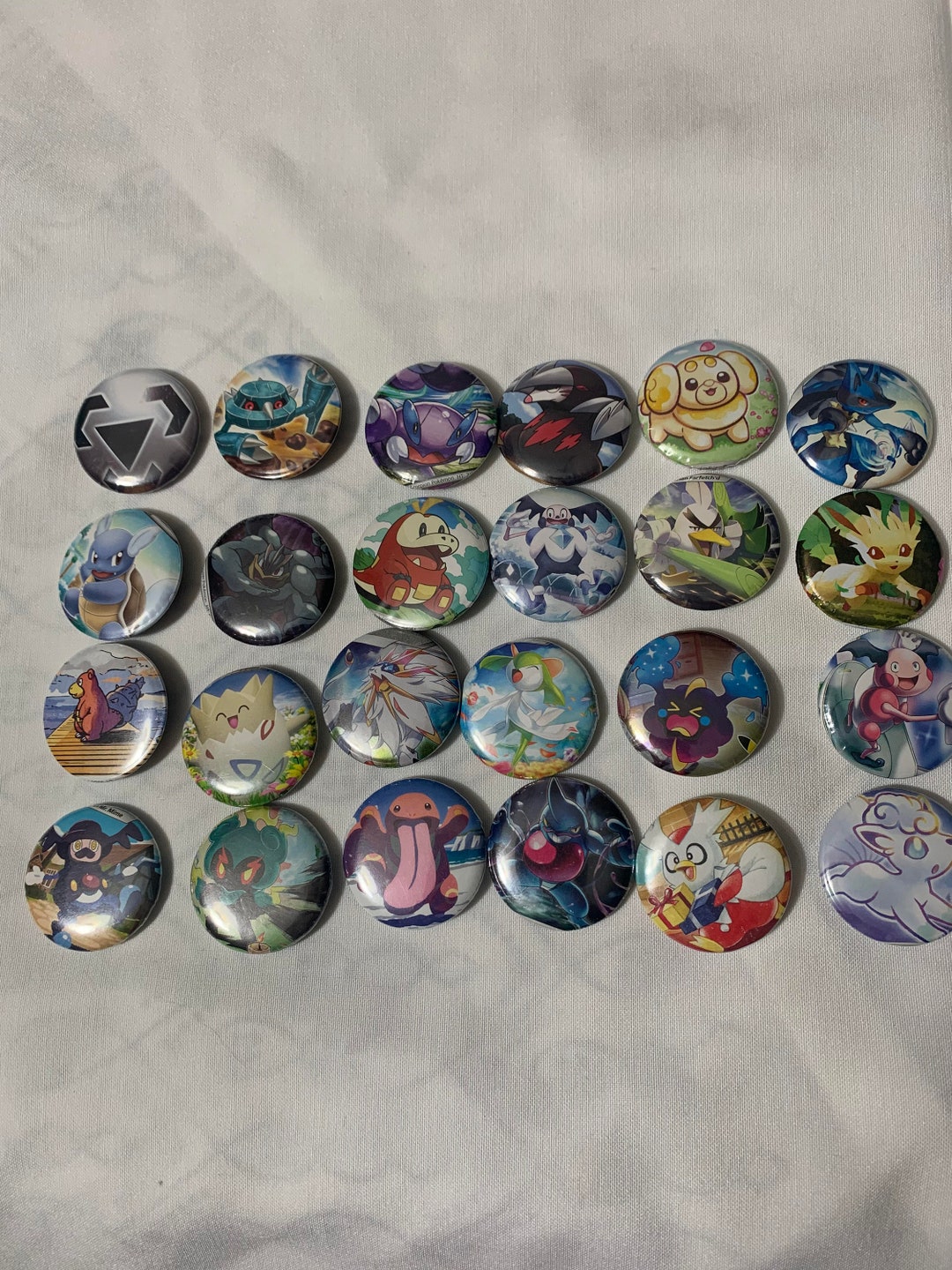 Pokemon Buttons Made From Authentic Pokemon Cards. Set of 5 - Etsy