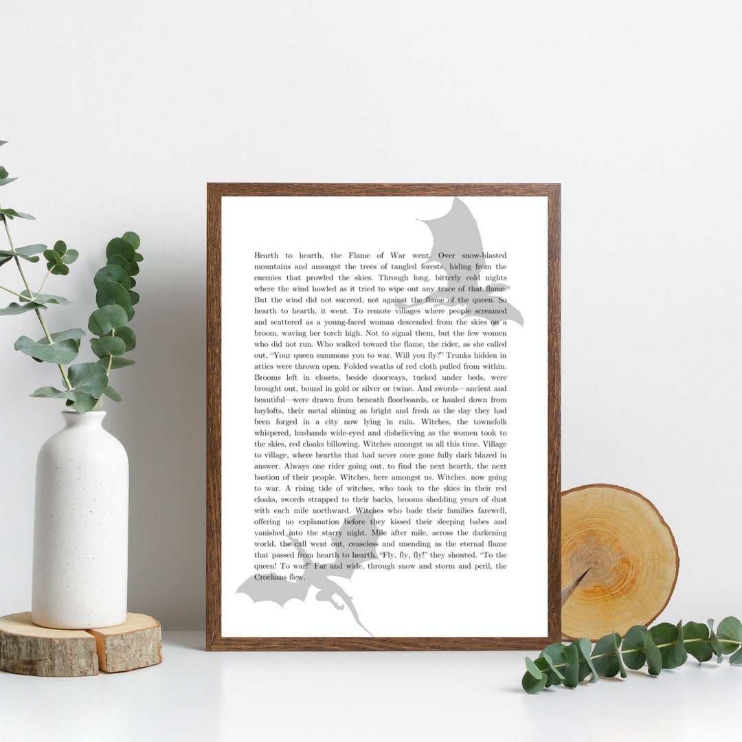 CROCHAN QUEEN'S SUMMONS - Throne of Glass Quote Digital Prints (wyverns ...