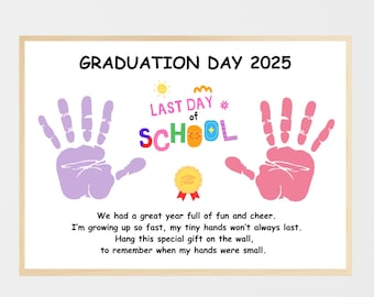 Preschool Graduation Handprint Craft, Graduation Handprint Poem, Last ...