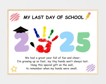 Preschool Graduation Handprint Craft, Graduation Handprint Poem, Last ...