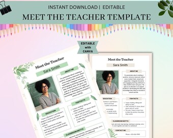 Meet the Teacher Back to School Flyer Meet the Teacher - Etsy