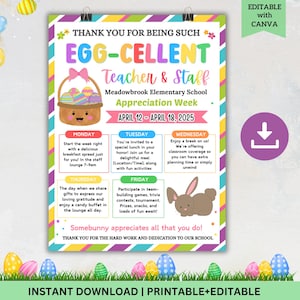Easter Teacher Staff Appreciation Flyer, Easter Teacher Appreciation ...
