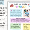 EDITABLE Meet the School Nurse Template, Meet Your Teacher Letter ...